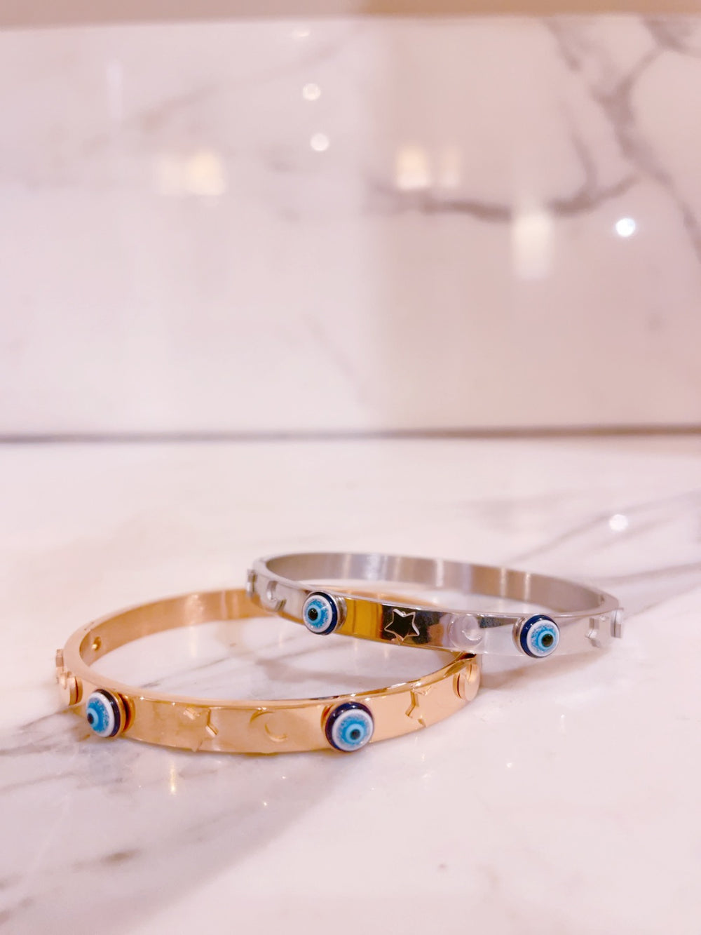 Silver Evil Eye Kada